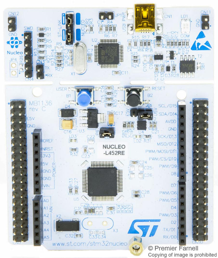 NUCLEO-L452RE Stmicroelectronics, Placa de Desarrollo, STM32 Nucleo ... NUCLEO-L452RE Stmicroelectronics, Placa de Desarrollo, STM32 Nucleo ...