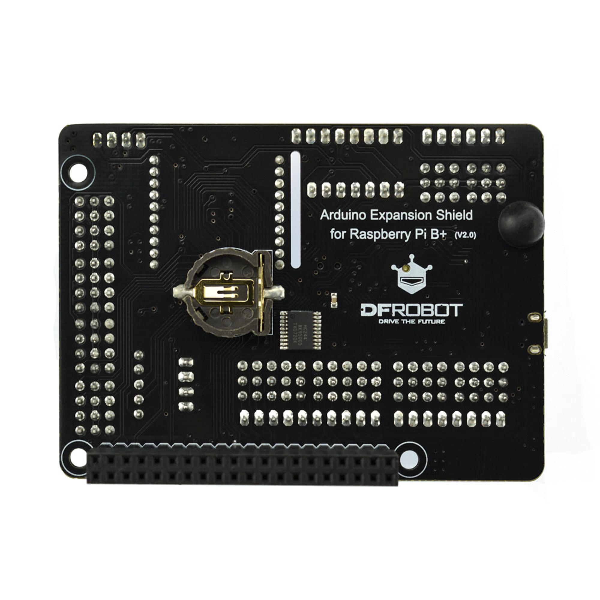 Dfr0327 Dfrobot Shield De Expansión Arduino Para Placa Raspberry Pi B2b3b3b Atmega32u4
